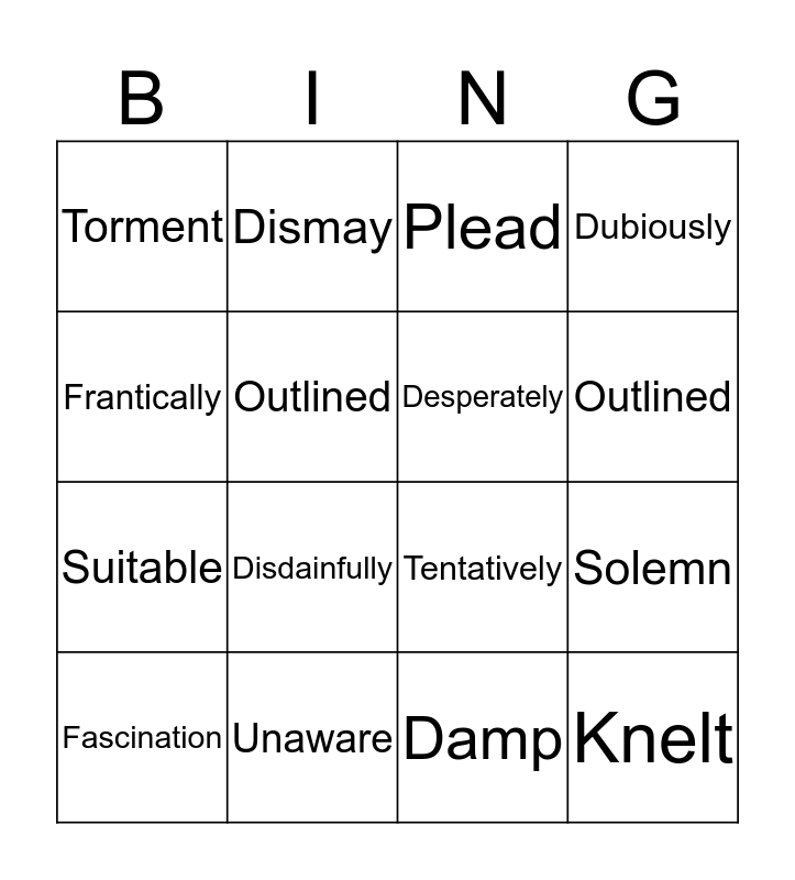 Number the Stars Bingo Card