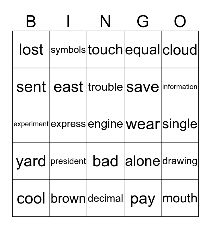 Fry Bingo 701-800 (726-750) Bingo Card