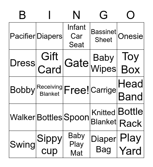 BABY BINGO Card