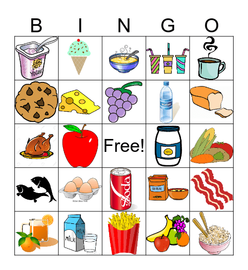 Las Comidas y Bebidas Bingo Card