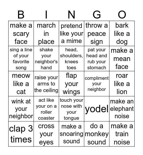 SOCIAL Bingo Card