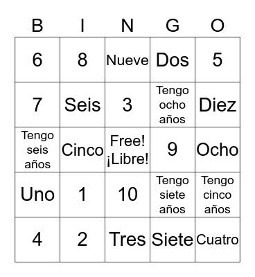 Related Bingo Cards