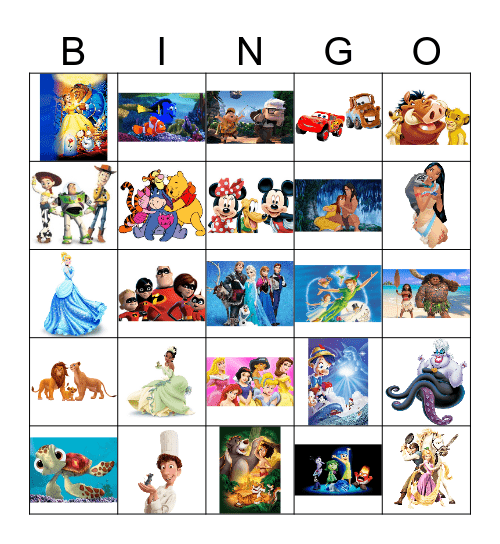 Disney Bingo Bingo Card