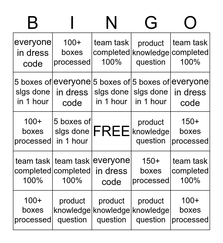 KATE SPADE Bingo Card