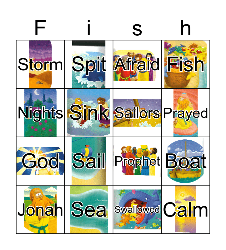Jonah and the Big Fish Bingo Card