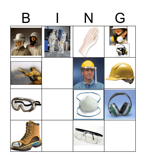 PPE Bingo Card
