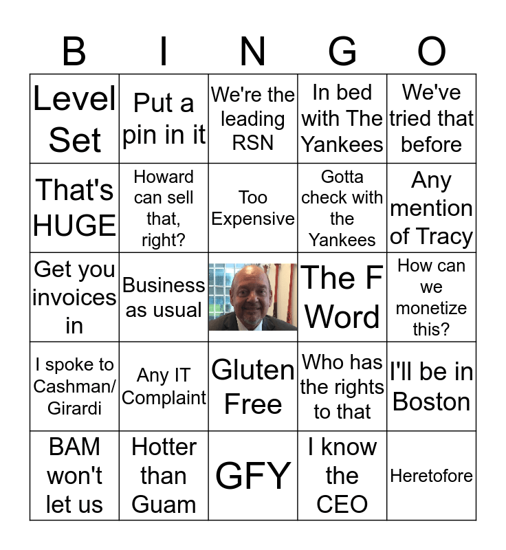 YES Network Bingo Card