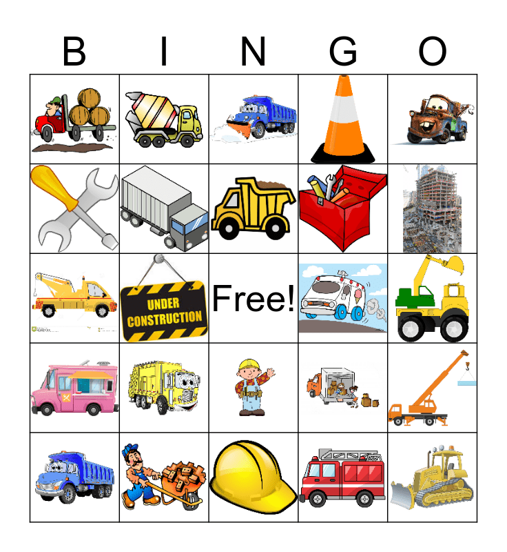 CONSTRUCTION SITE Bingo Card