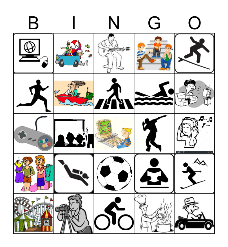 In der Freizeit Bingo Card