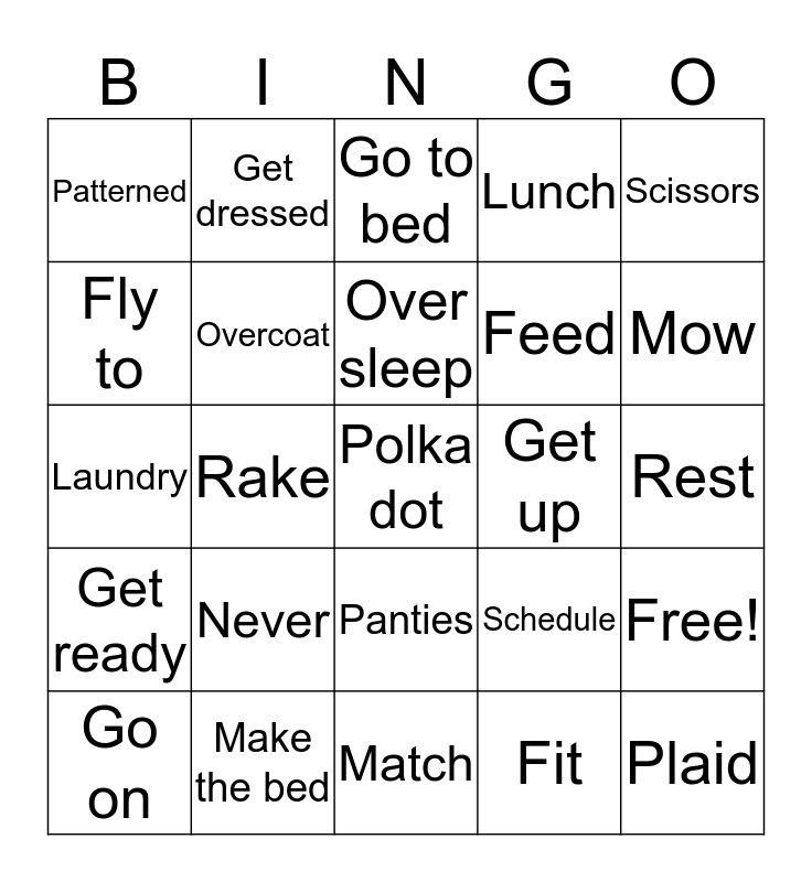 Unit 7 Bingo Card