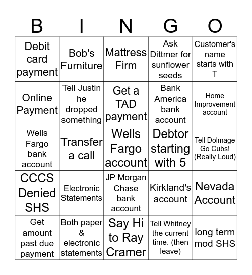 CS Bingo Card