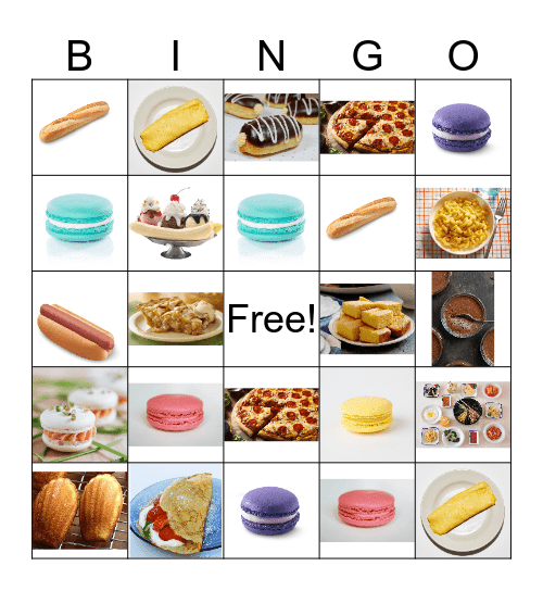 French Food Bingo Card