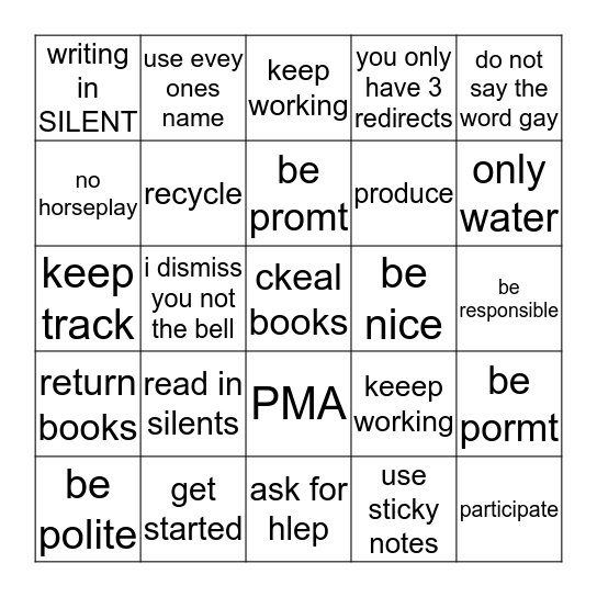 HI BINGO Bingo Card