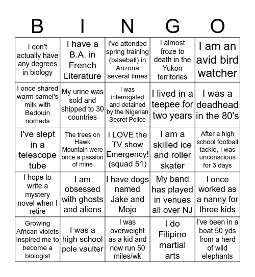 Do you know your colleagues? Bingo Card