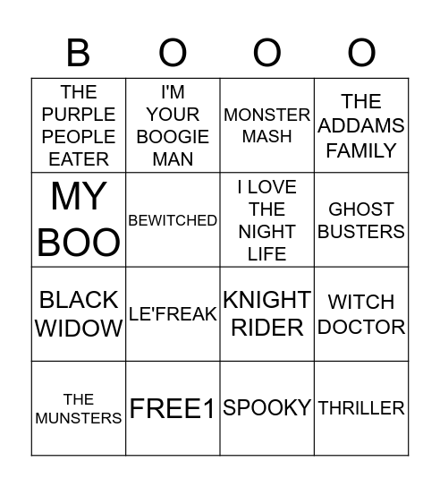 SPOOKY BINGO Card