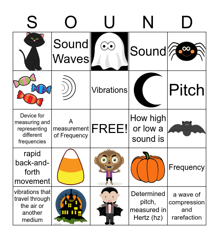 Halloween and Sound BINGO Card