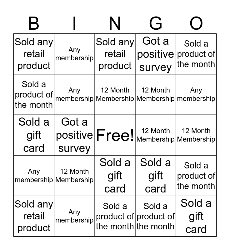 November Bingo Card
