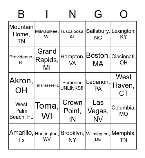 VA SELECTION BINGO! Bingo Card