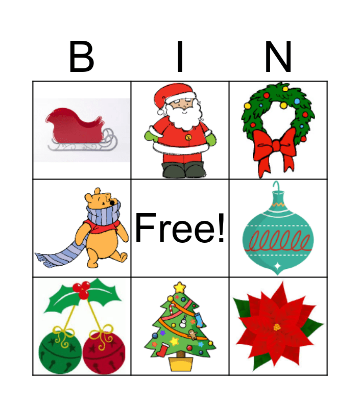 December Bingo Card