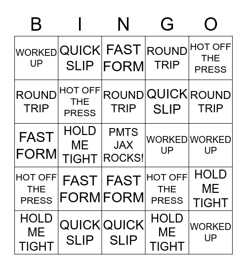 Express Style BINGO Card