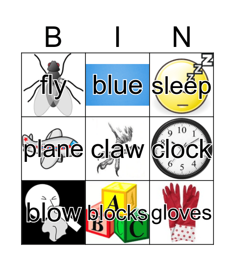 L-Blends Bingo Card