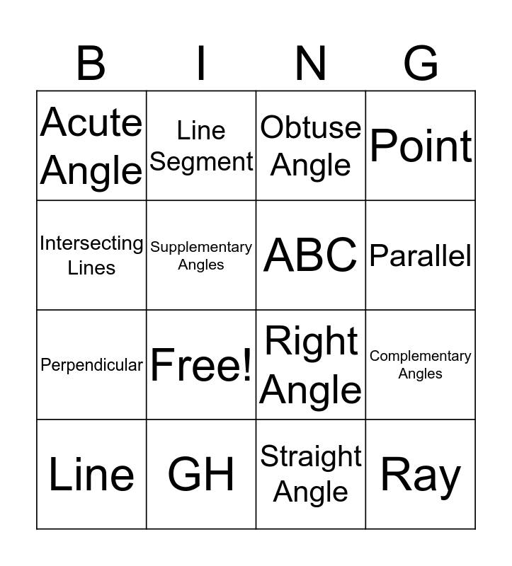 Lines, Line Segments, Points, Angles, Perpendicular, Parallel, Rays ...