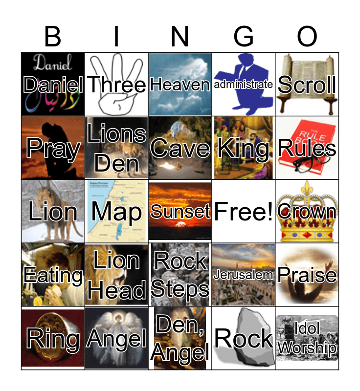 Daniel & the Lion's Den Bingo Card