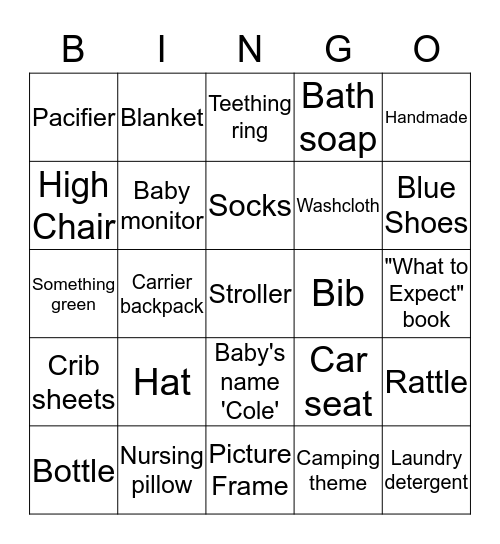 GIFT BINGO Card