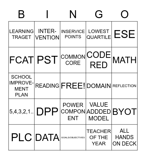 PROFESSIONAL DEVELOPMENT Bingo Card