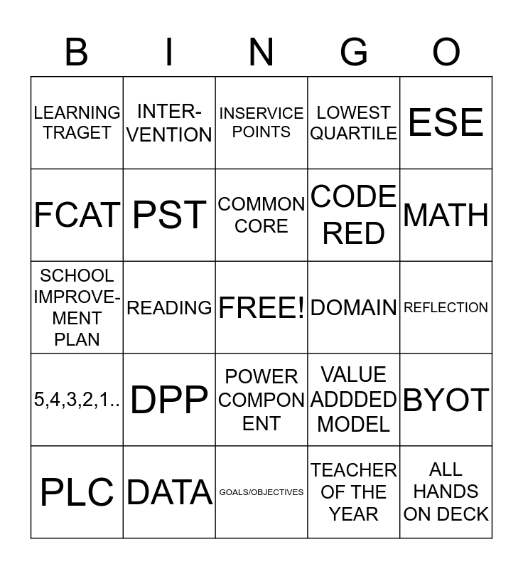 PROFESSIONAL DEVELOPMENT Bingo Card