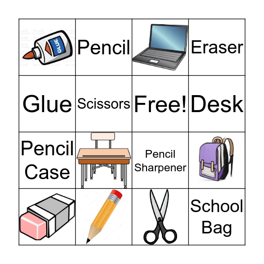 In the Classroom Bingo Card