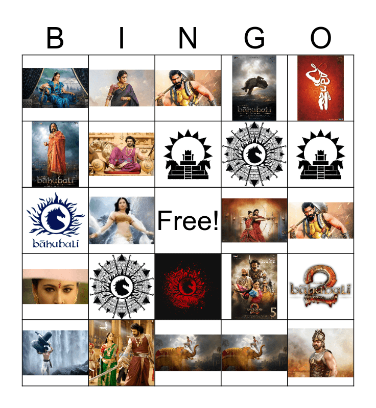 Bahubali Bingo Card