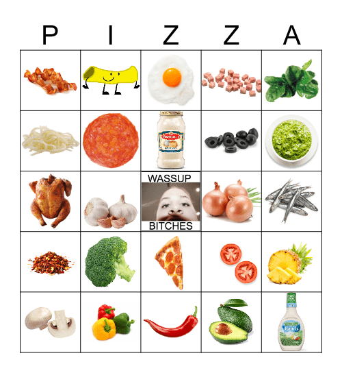 Pizza Bingo Card