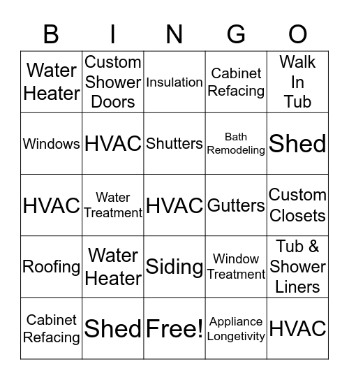 PIPELINE BINGO Card