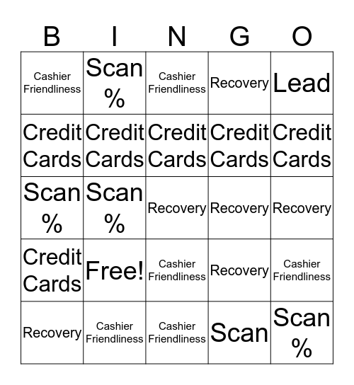 Front End BINGO Card