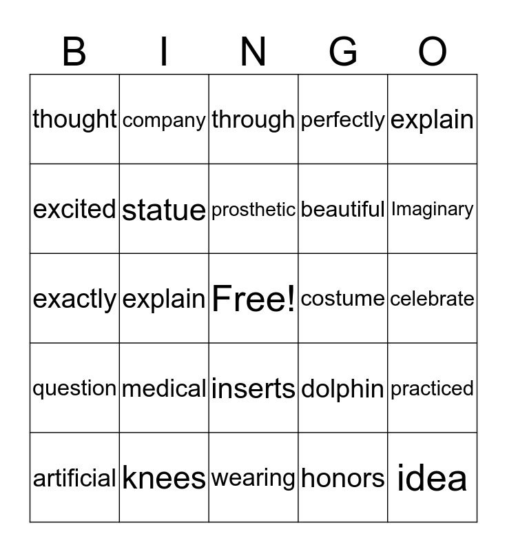 Nadya Vessey Mermaid Bingo Card
