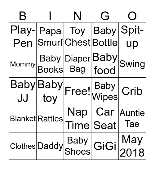 All About JJ!!! Bingo Card