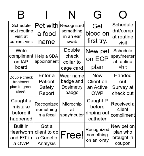 IAP Bingo Card