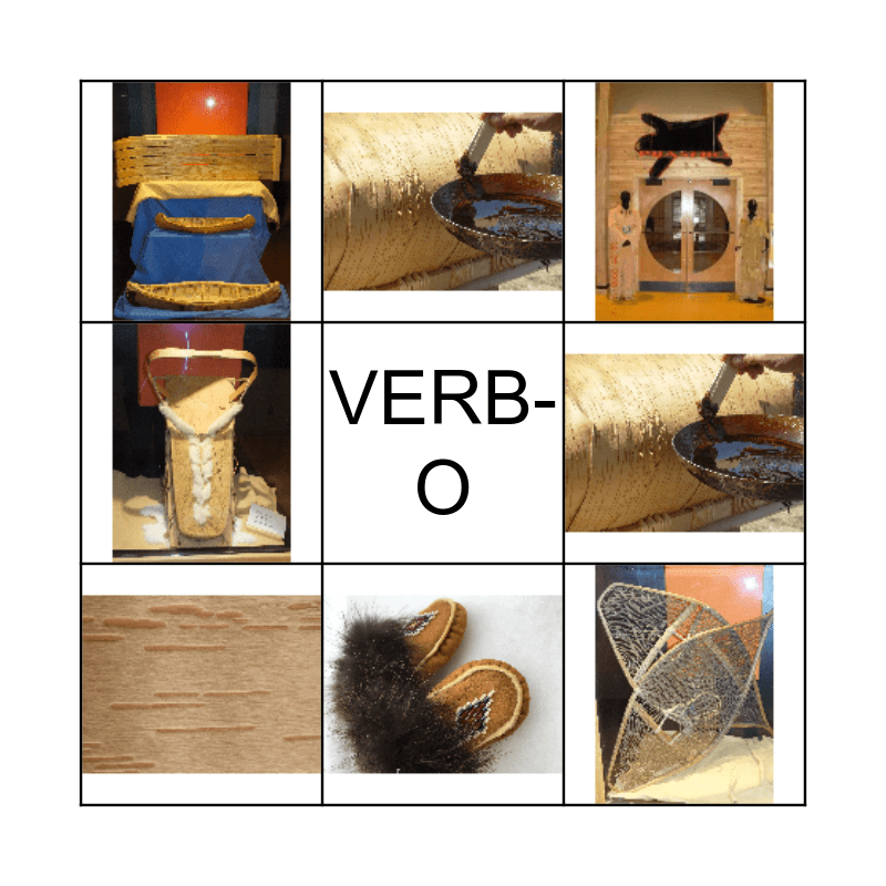 VERB-O Bingo Card