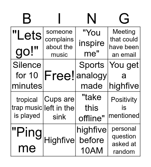 BINGOOOOO Bingo Card