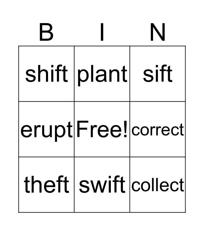 March- Week 4 Bingo Card