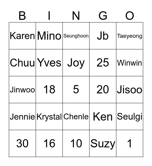 Fried chicken Bingo Card