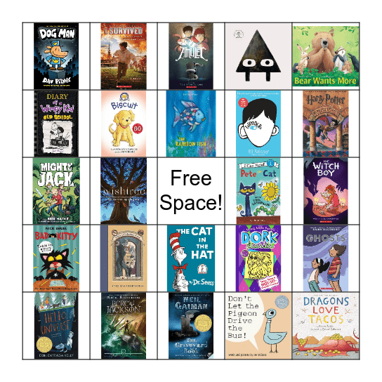 Book Cover Bingo Card