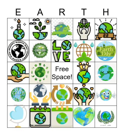 Earth Day Bingo Card