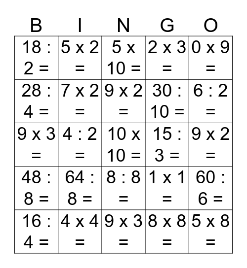 De TafelBingo Bingo Card