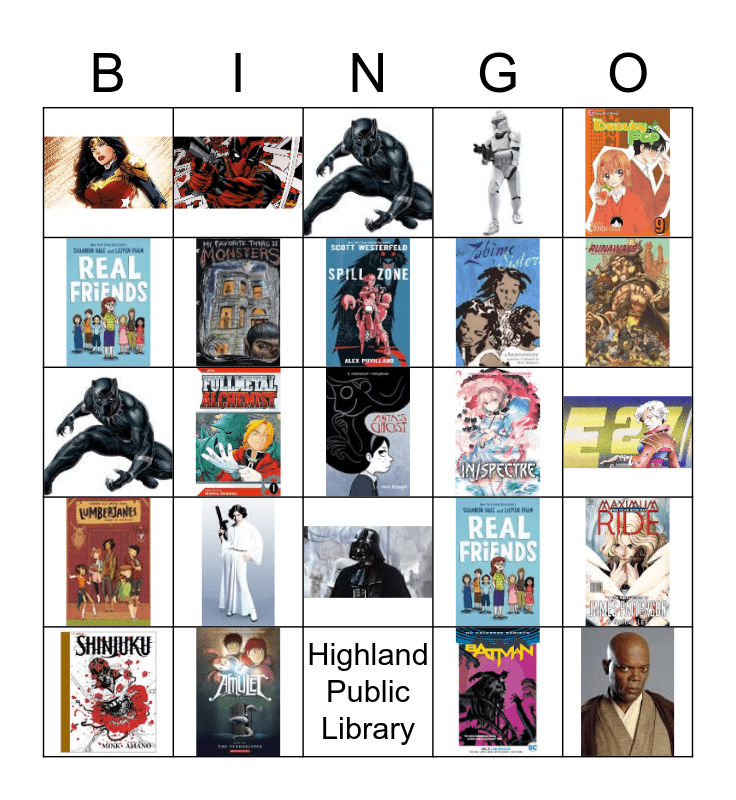 GRAPHIC NOVEL Bingo Card