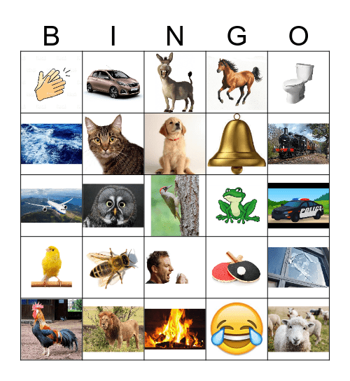 Le bingo des sons Bingo Card