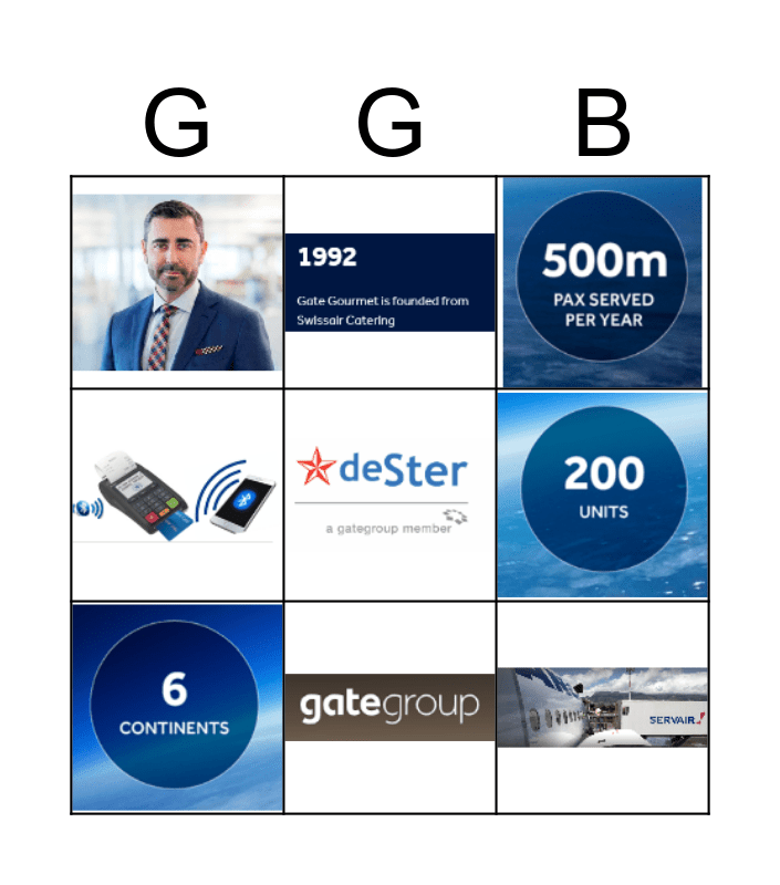 GateGroup Bingo Card