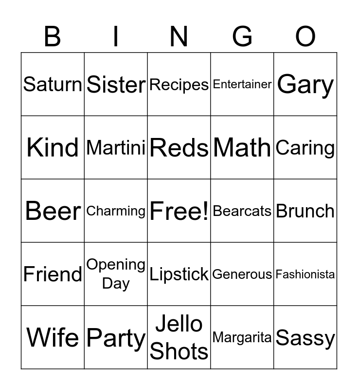 Happy 50th Chuck Bingo Card