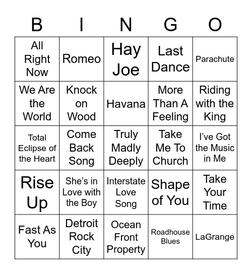 Boondocks Brews Beats & Bingo 48-1 Bingo Card